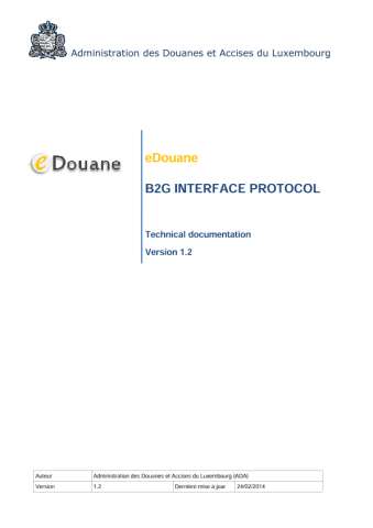 B2G Interface Protocol - Technical Specifications v.1.2 — Douanes ...
